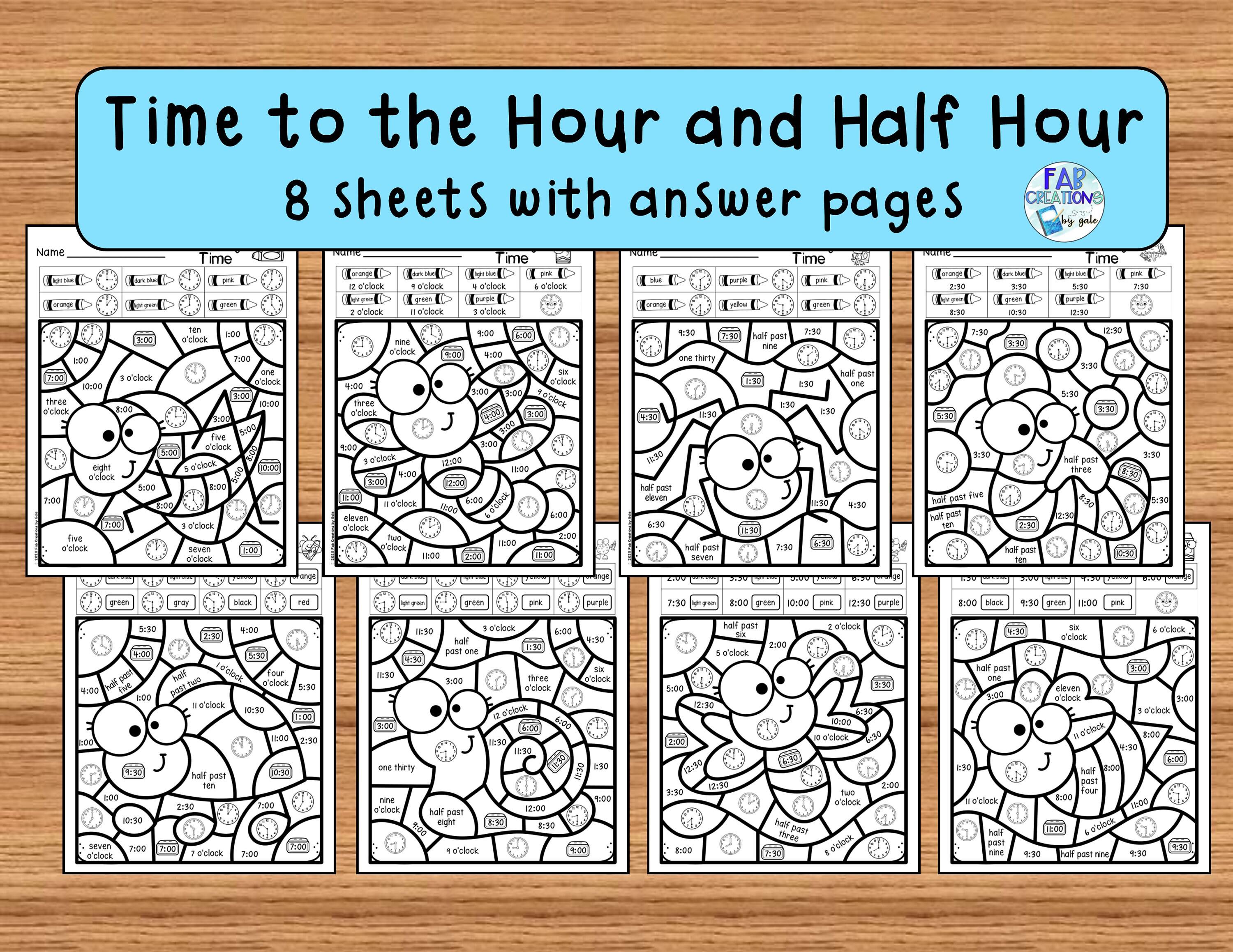 Color by Code for Place Value, Telling Time and Counting Money-color by ...