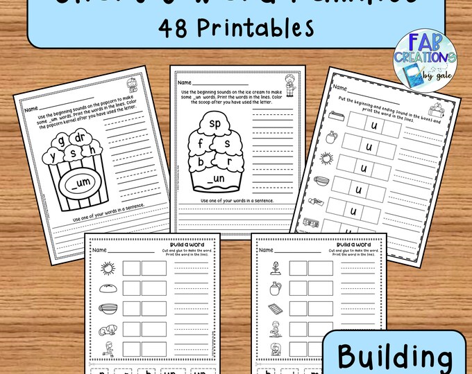 Phonics CVC Short Vowels Story Sequence for Kindergarten and First ...