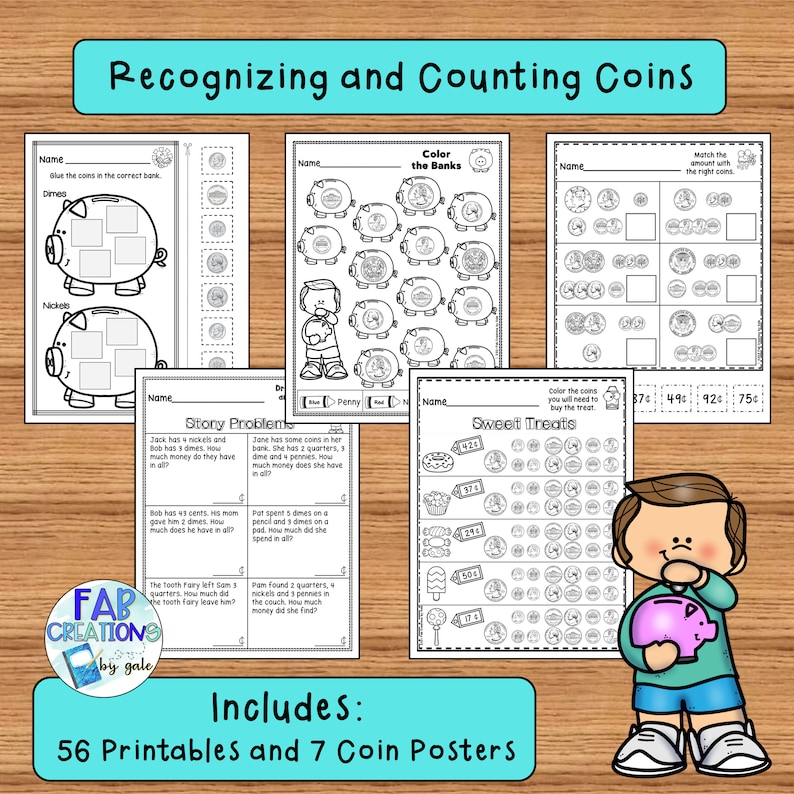 Recognizing and Counting Coins - Etsy