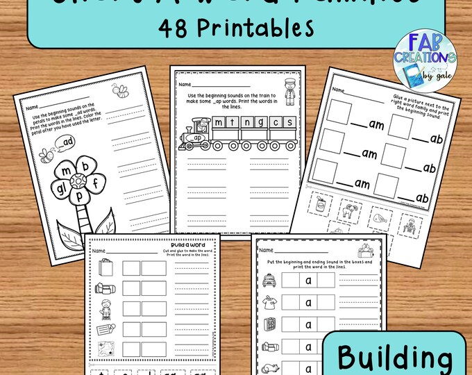 Phonics CVC Short Vowels Story Sequence for Kindergarten and First ...