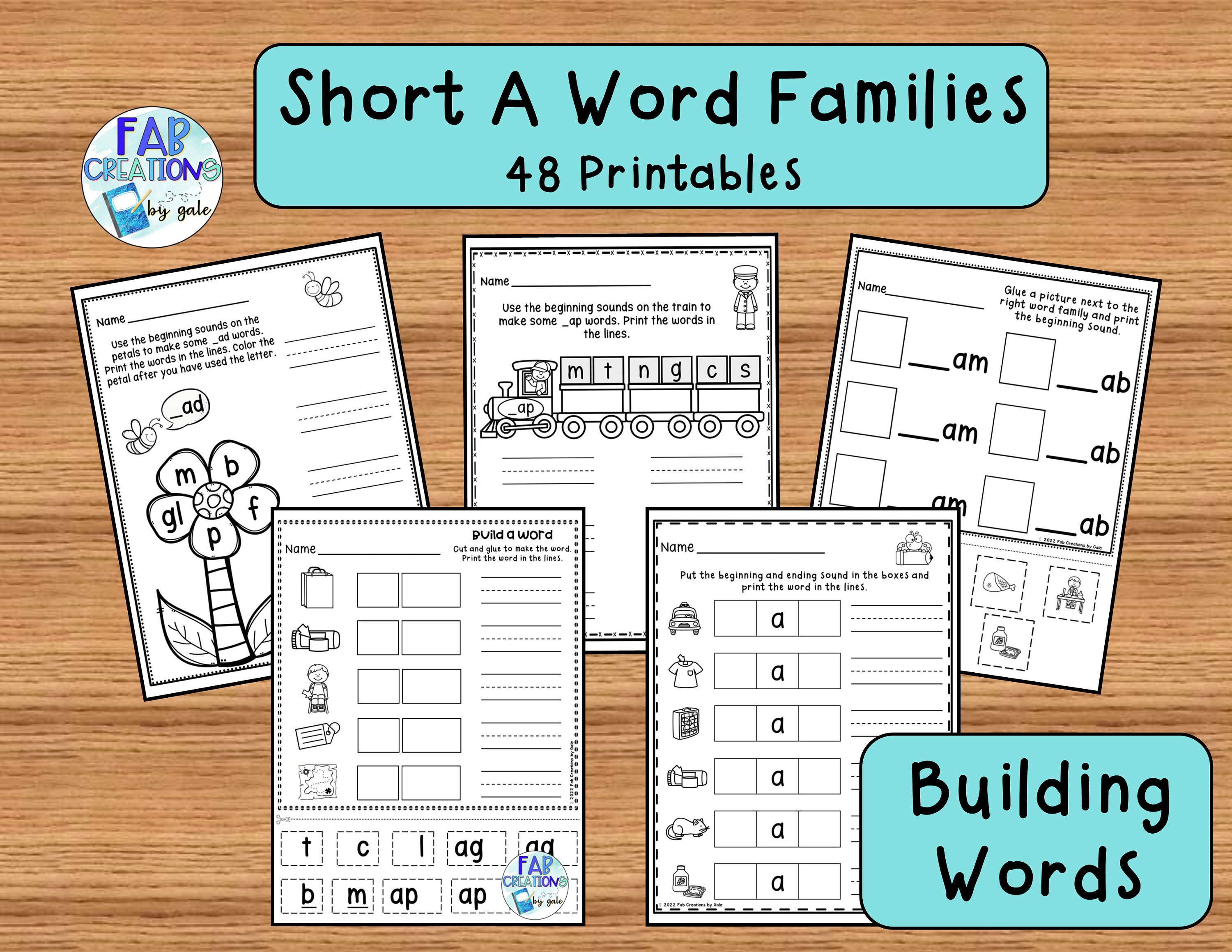 Short A Word Family Practice, Kindergarten and First Grade Phonics - Etsy
