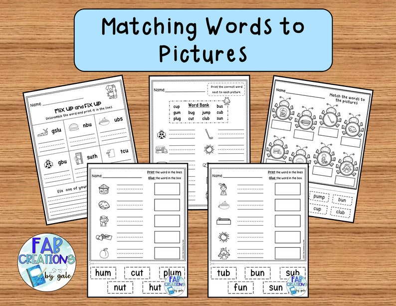 Short U Word Family Practice, Kindergarten and First Grade Phonics - Etsy