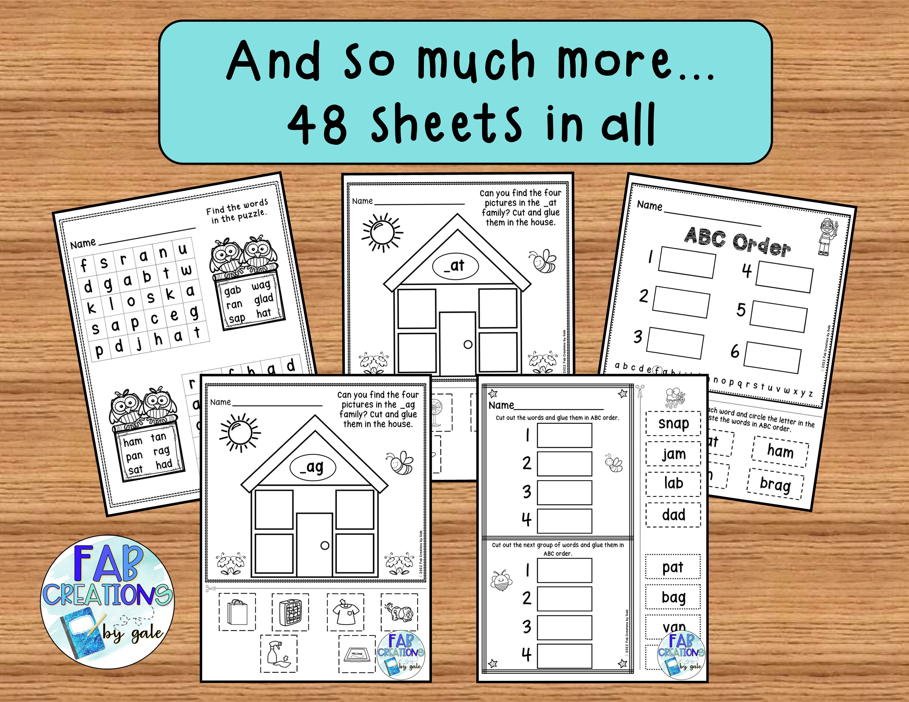 Short A Word Family Practice, Kindergarten and First Grade Phonics - Etsy