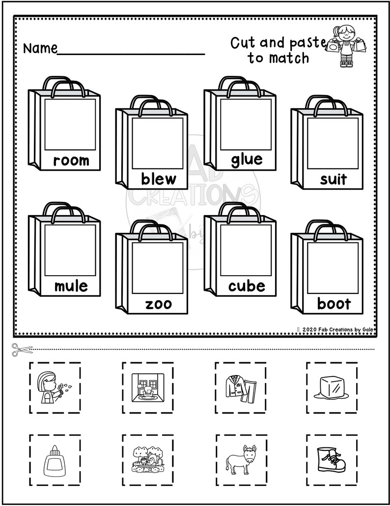 Long U Word Family Practice, First and Second Grade Phonics - Etsy
