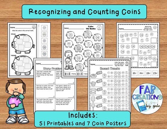 Recognizing and Counting Coins | Etsy