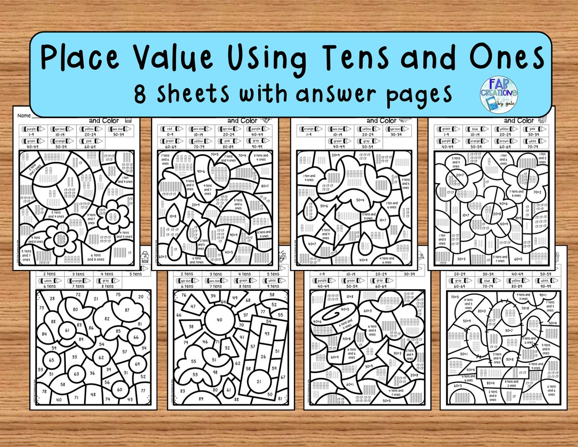 Color by Code for Place Value, Telling Time and Counting Money-color by ...