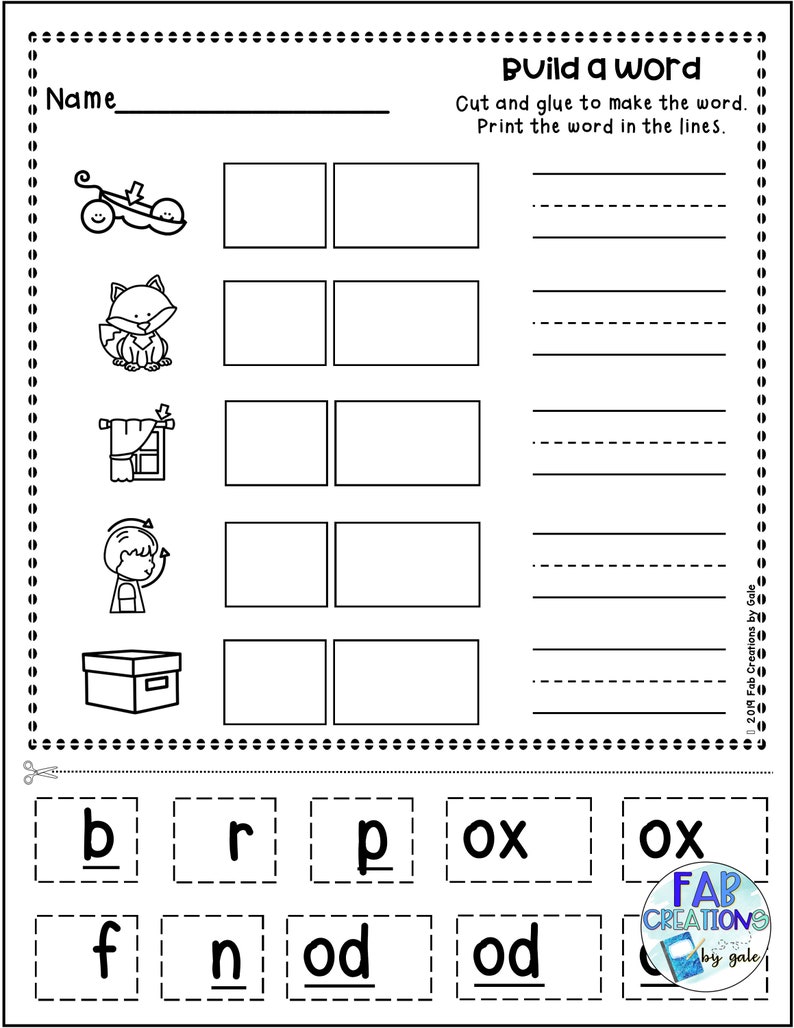 Short O Word Family Practice Kindergarten and First Grade - Etsy
