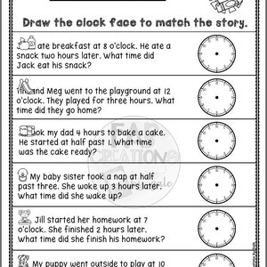 Telling Time to the Hour and Half Hour - Etsy
