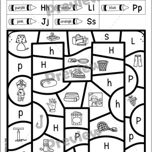 Letter Recognition and Beginning Sound Color by Code for Kids, Color by ...