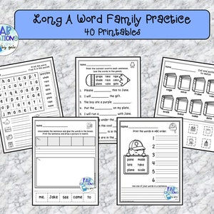 Long A Word Family Practice First and Second Grade Phonics | Etsy