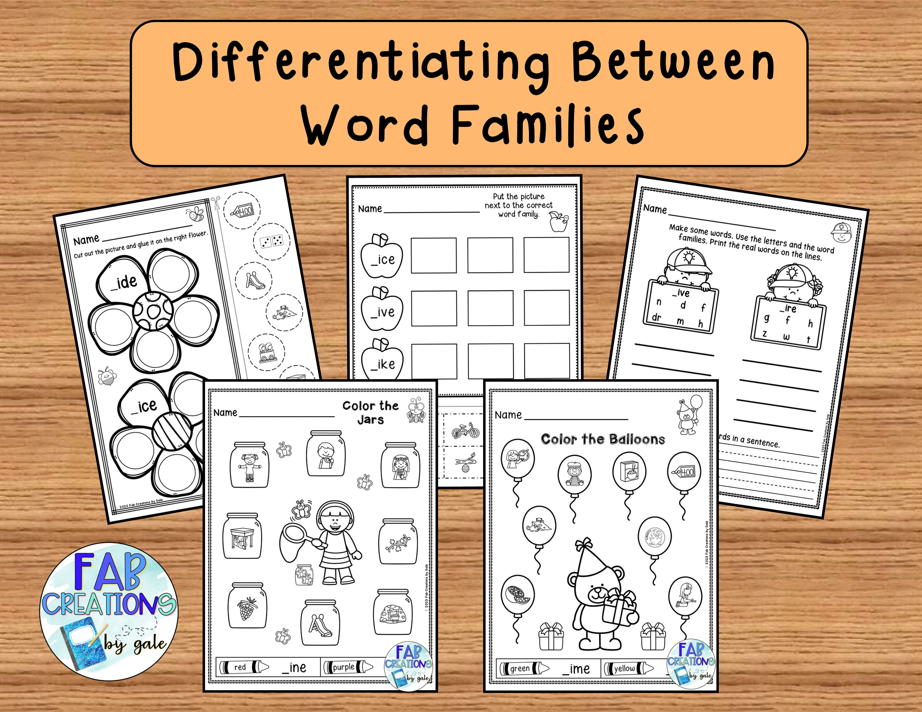 Long I Word Family Practice, First and Second Grade Phonics - Etsy