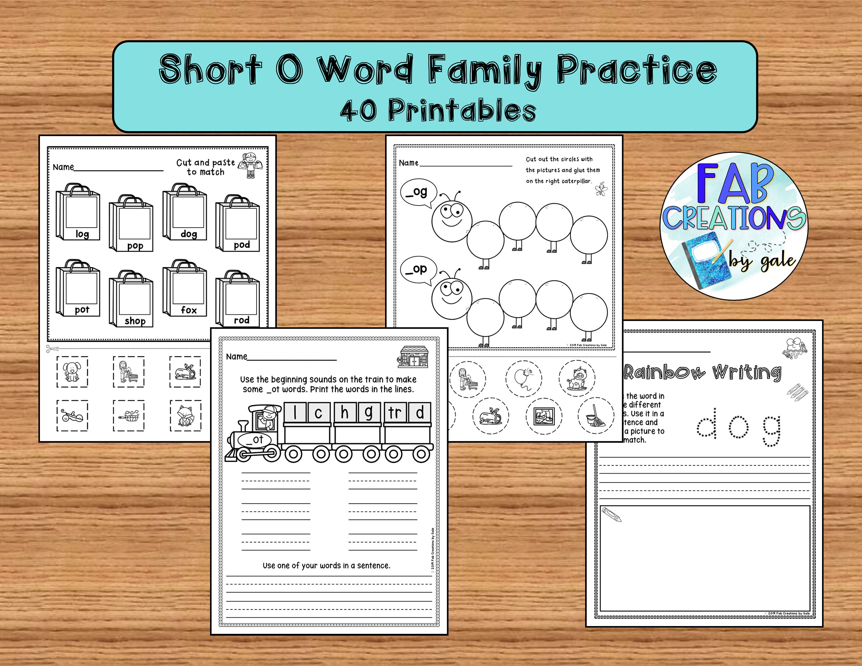 Short O Word Family Practice Kindergarten and First Grade | Etsy