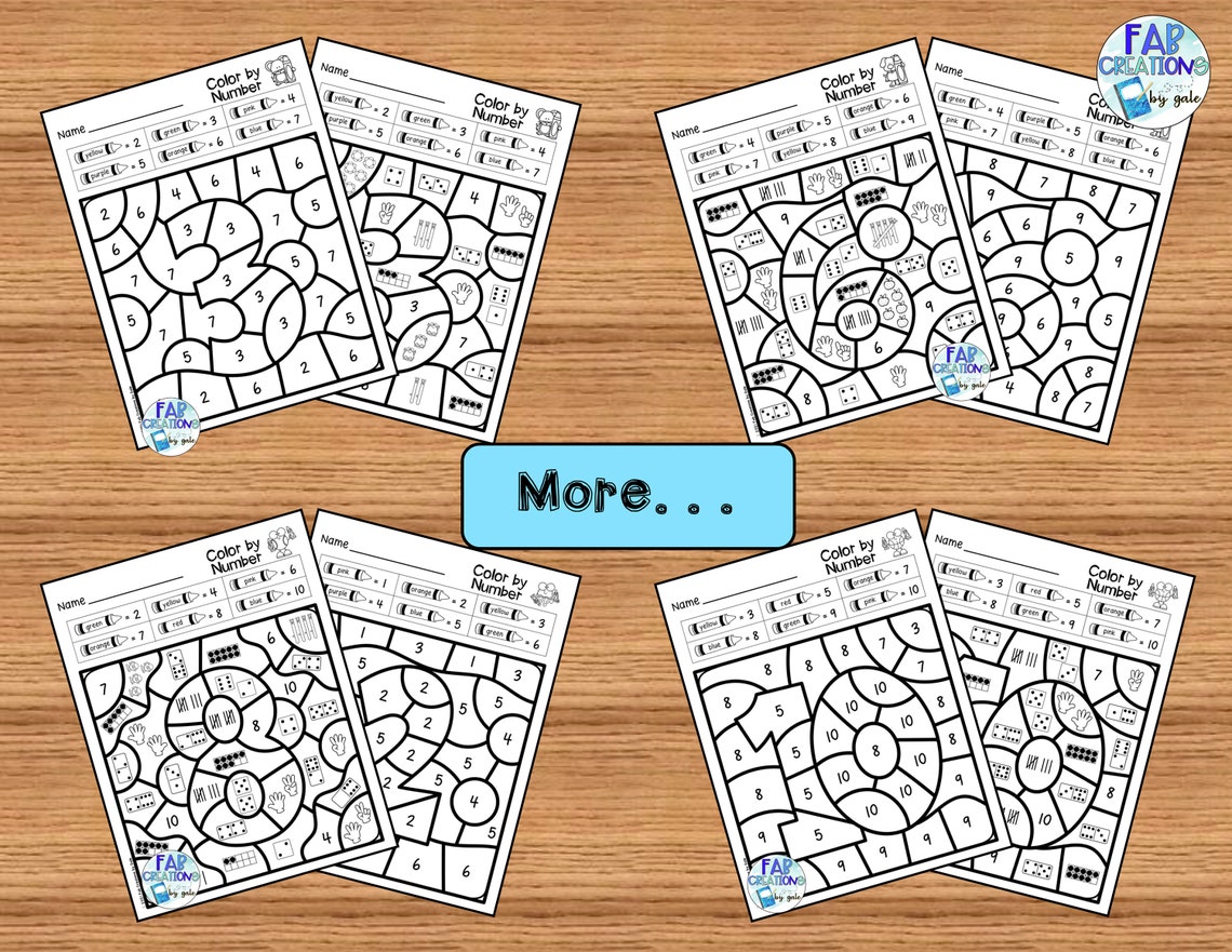 Number Recognition Color by Code, Color by Number for Kids, Color by ...