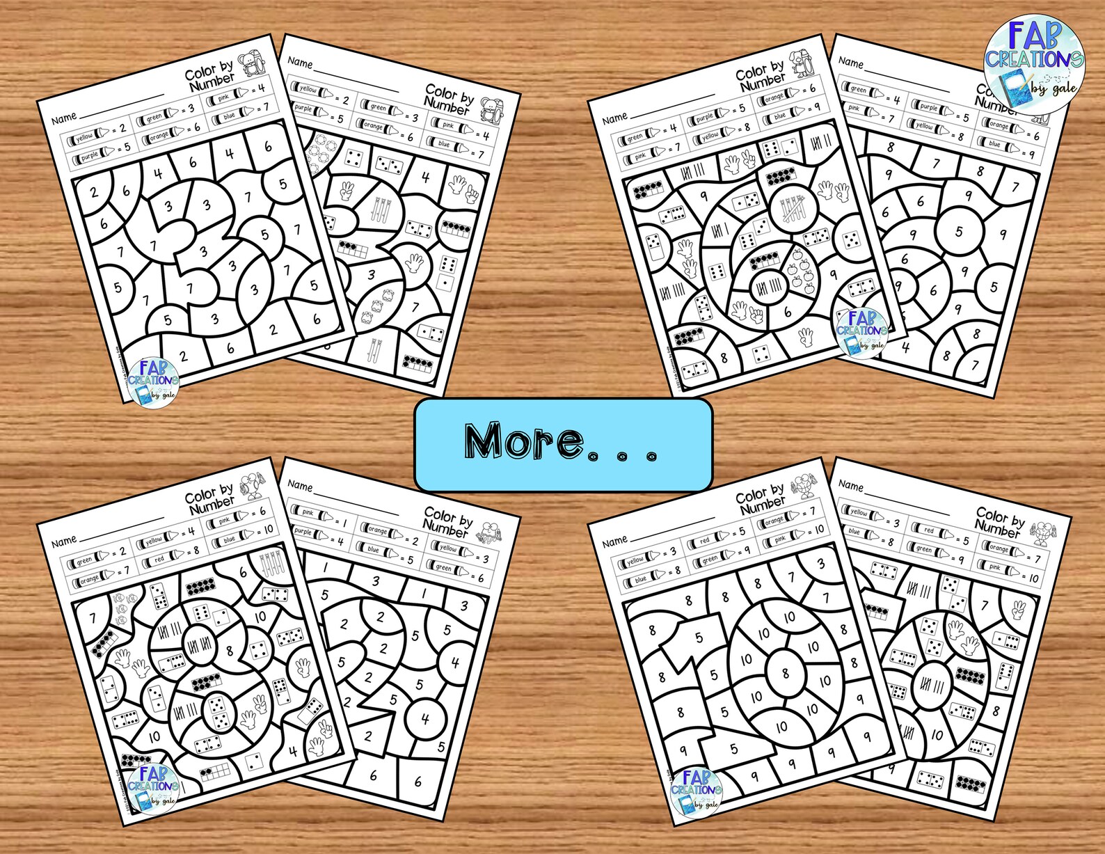 Number Recognition Color by Code, Color by Number for Kids, Color by ...