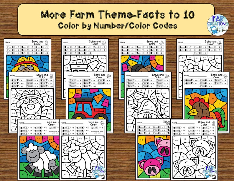 Addition and Subtraction Facts to 20 Color Codes, Color by Number for ...
