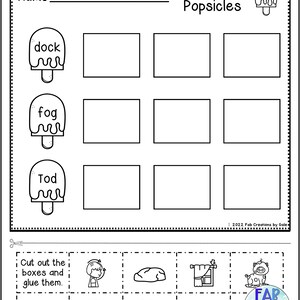 Short O Word Family Practice, Kindergarten and First Grade Phonics - Etsy
