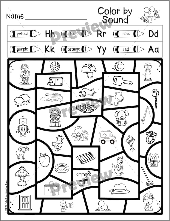 Color Coded Coloring Pages Kindergarten Letters [2025]