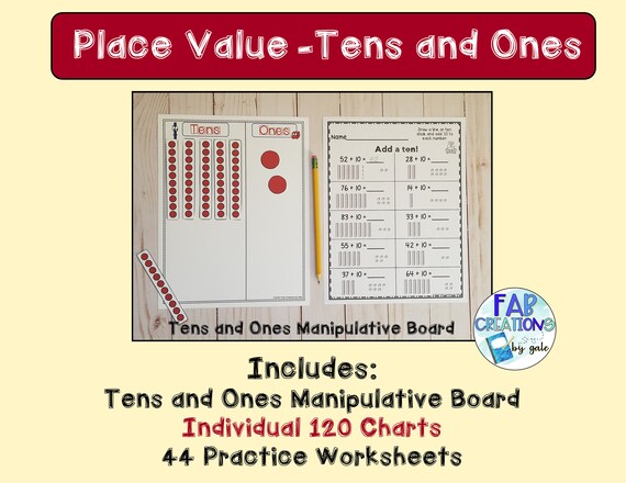 Place Value Using Tens and Ones | Etsy