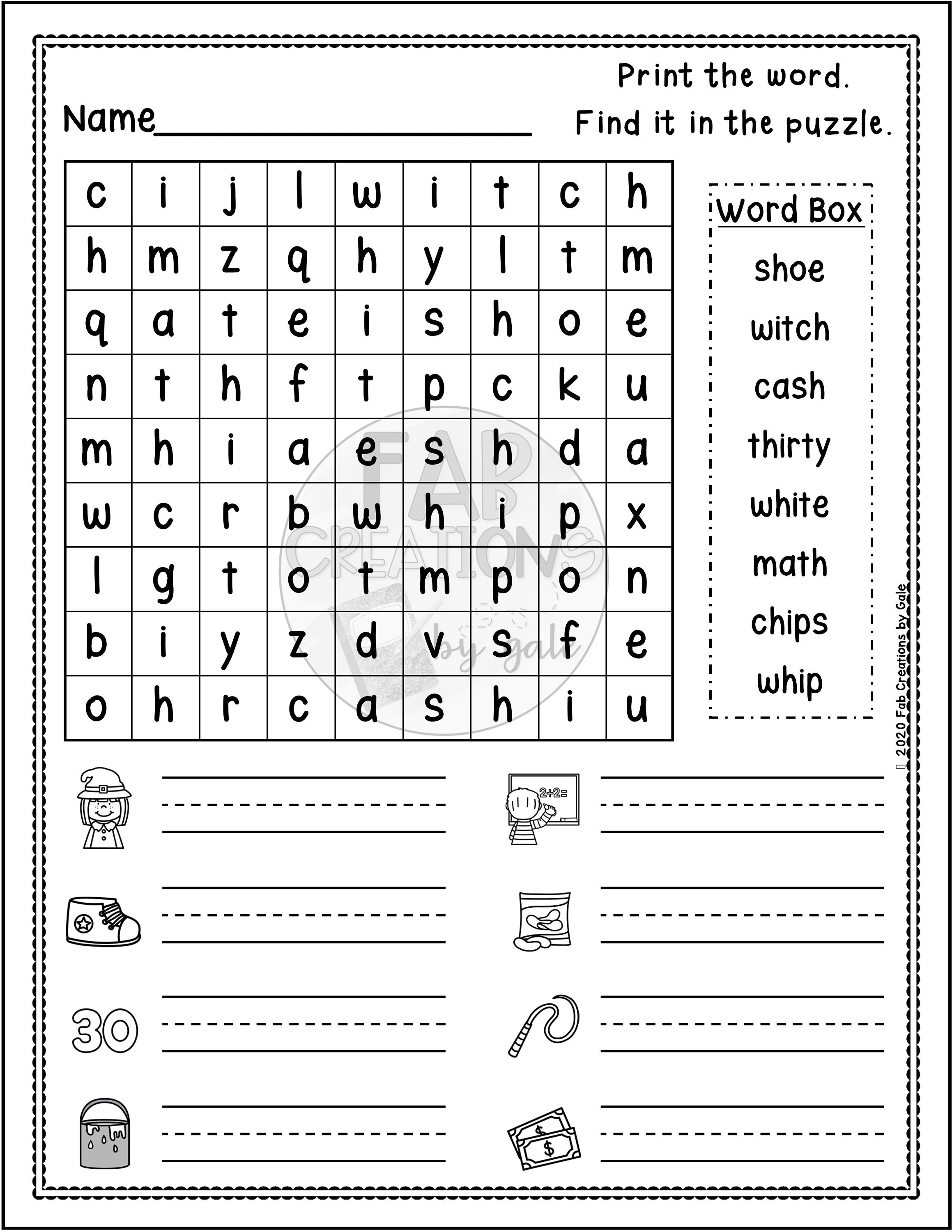 Beginning and Ending Digraphs (th, Sh, Ch and Wh Sounds) - Etsy
