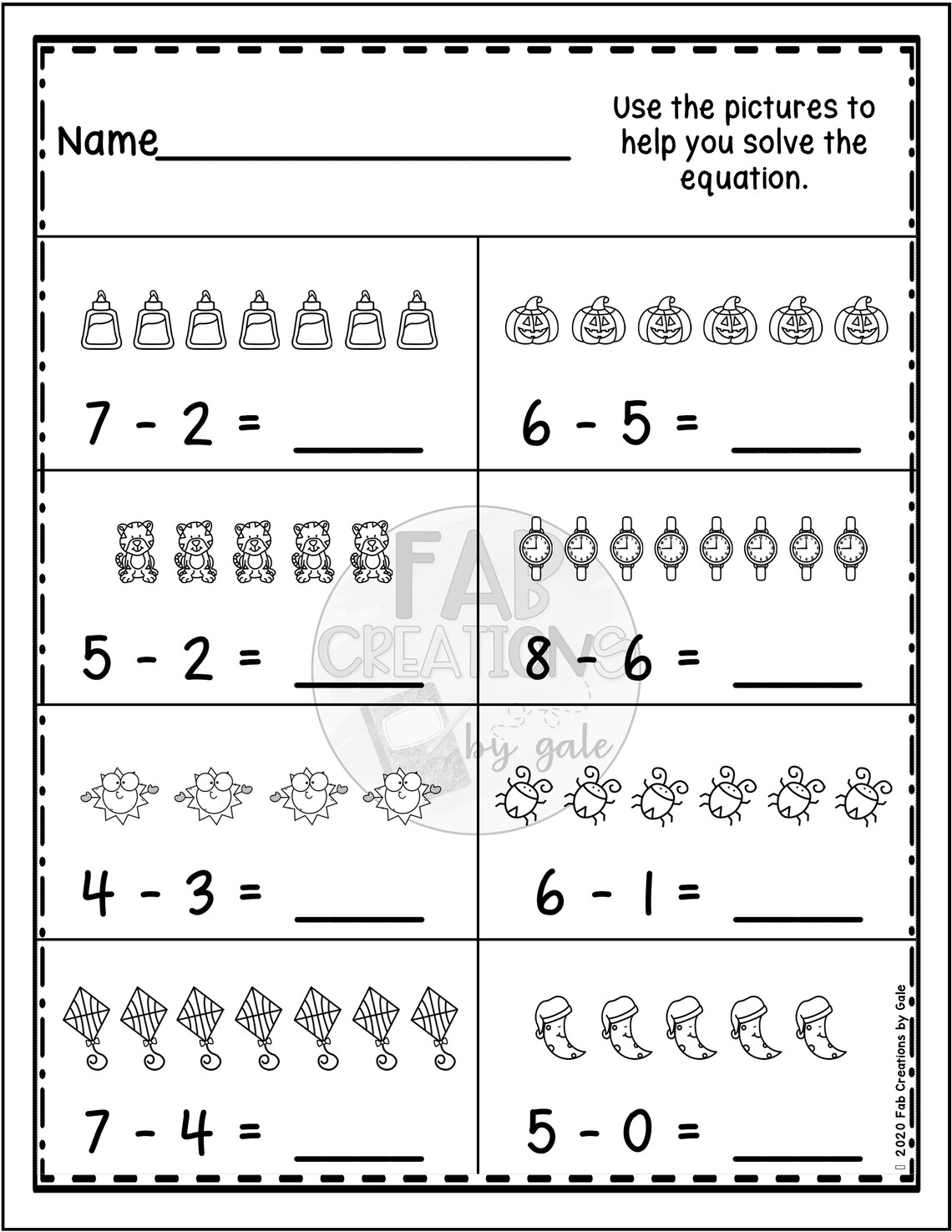 Addition And Subtraction Facts To 10 Etsy Addition And Subtraction Facts To 10 Etsy