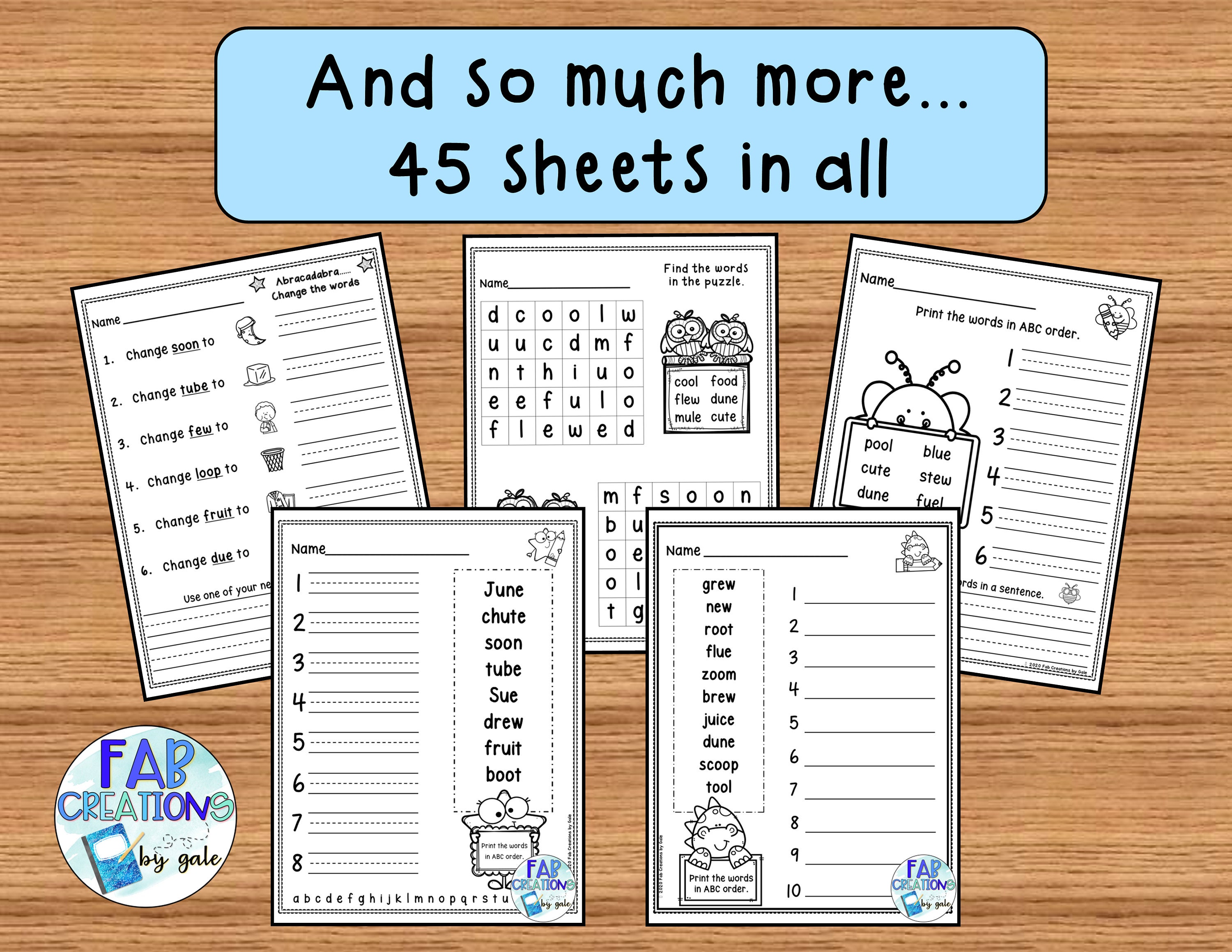 Long U Word Family Practice, First and Second Grade Phonics - Etsy