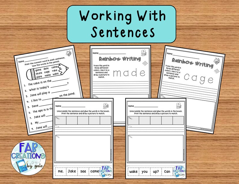 Long A Word Family Practice, First and Second Grade Phonics - Etsy