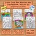 Addition and Subtraction Math Facts to 20 Color by Number Worksheets ...