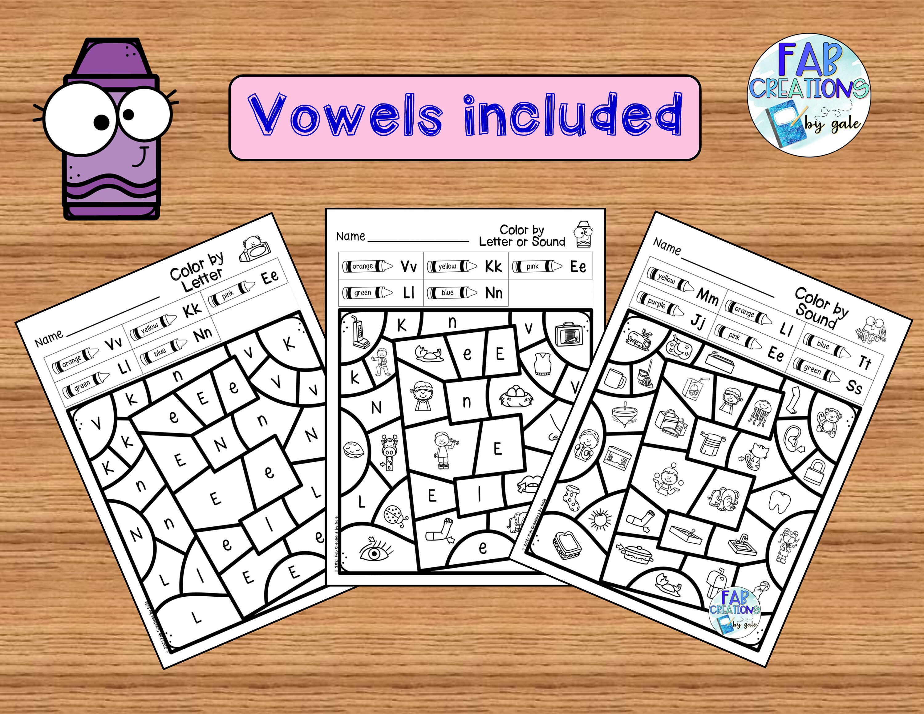 Letter Recognition Color by Code Worksheets: Beginning Sounds (digital ...