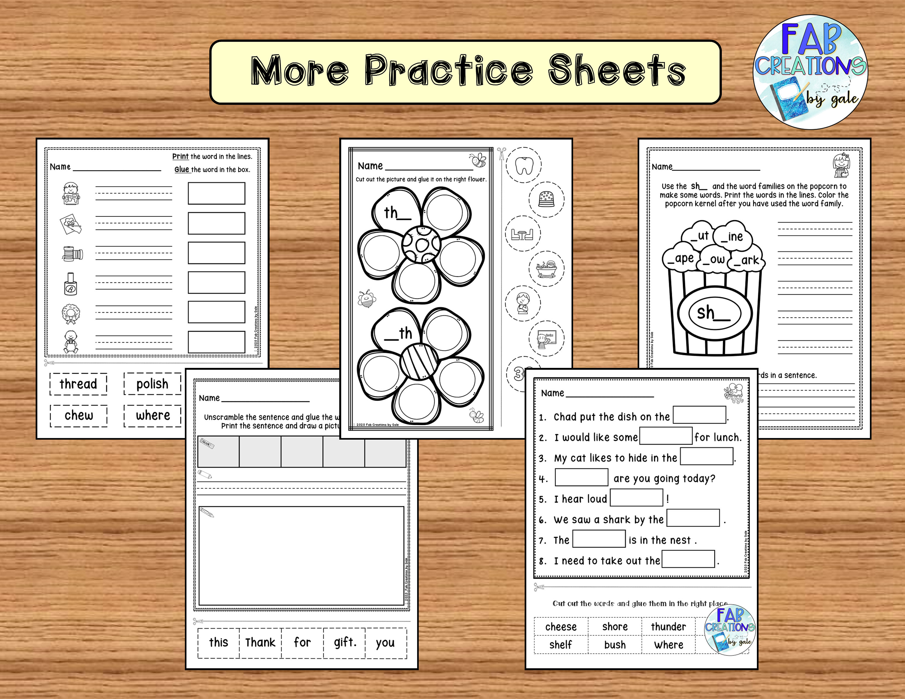 Beginning and Ending Digraphs (th, Sh, Ch and Wh Sounds) - Etsy