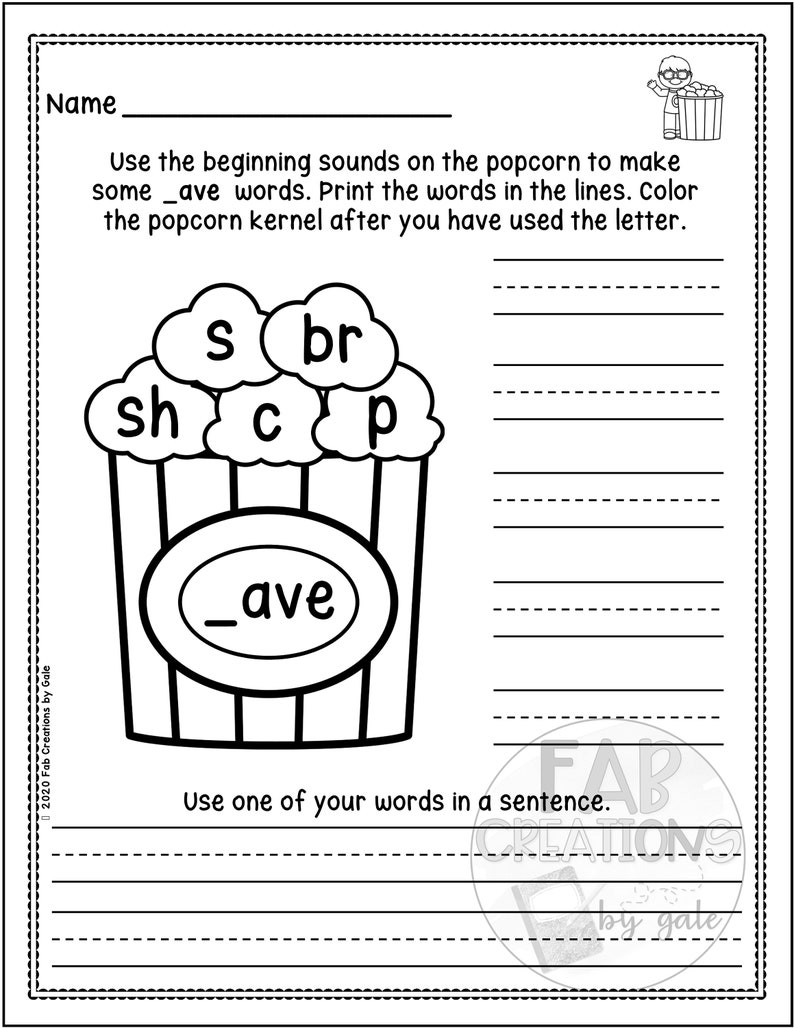 Long A Word Family Practice, First and Second Grade Phonics - Etsy