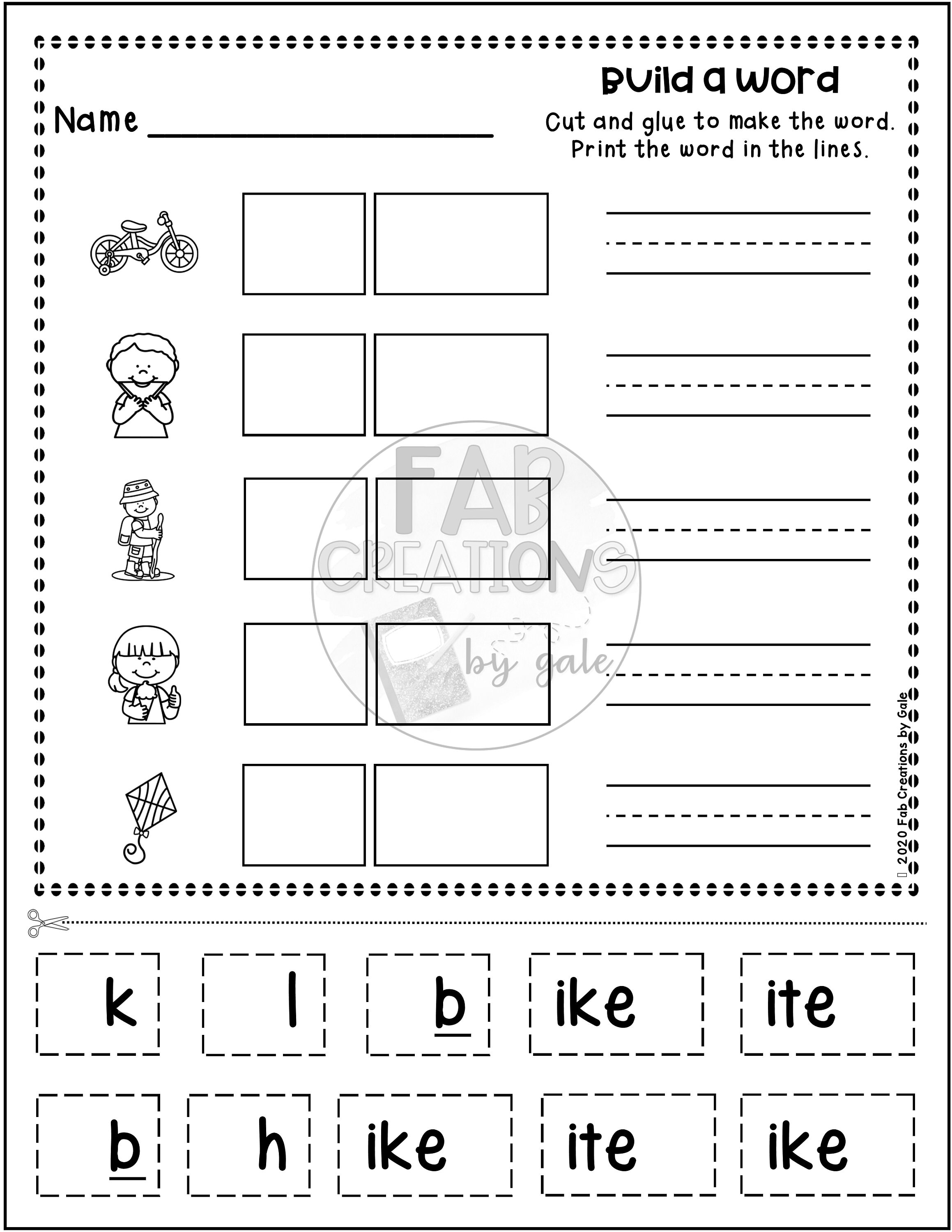 Long I Word Family Practice, First and Second Grade Phonics - Etsy