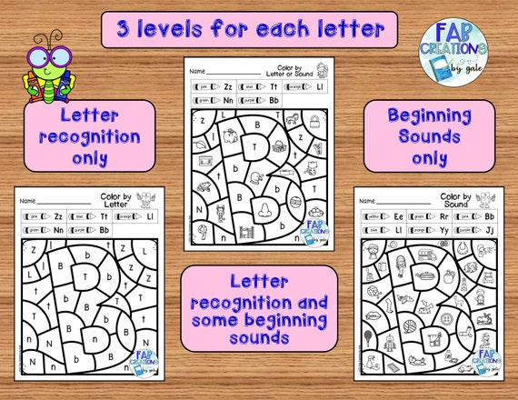 Color By Letter Worksheets