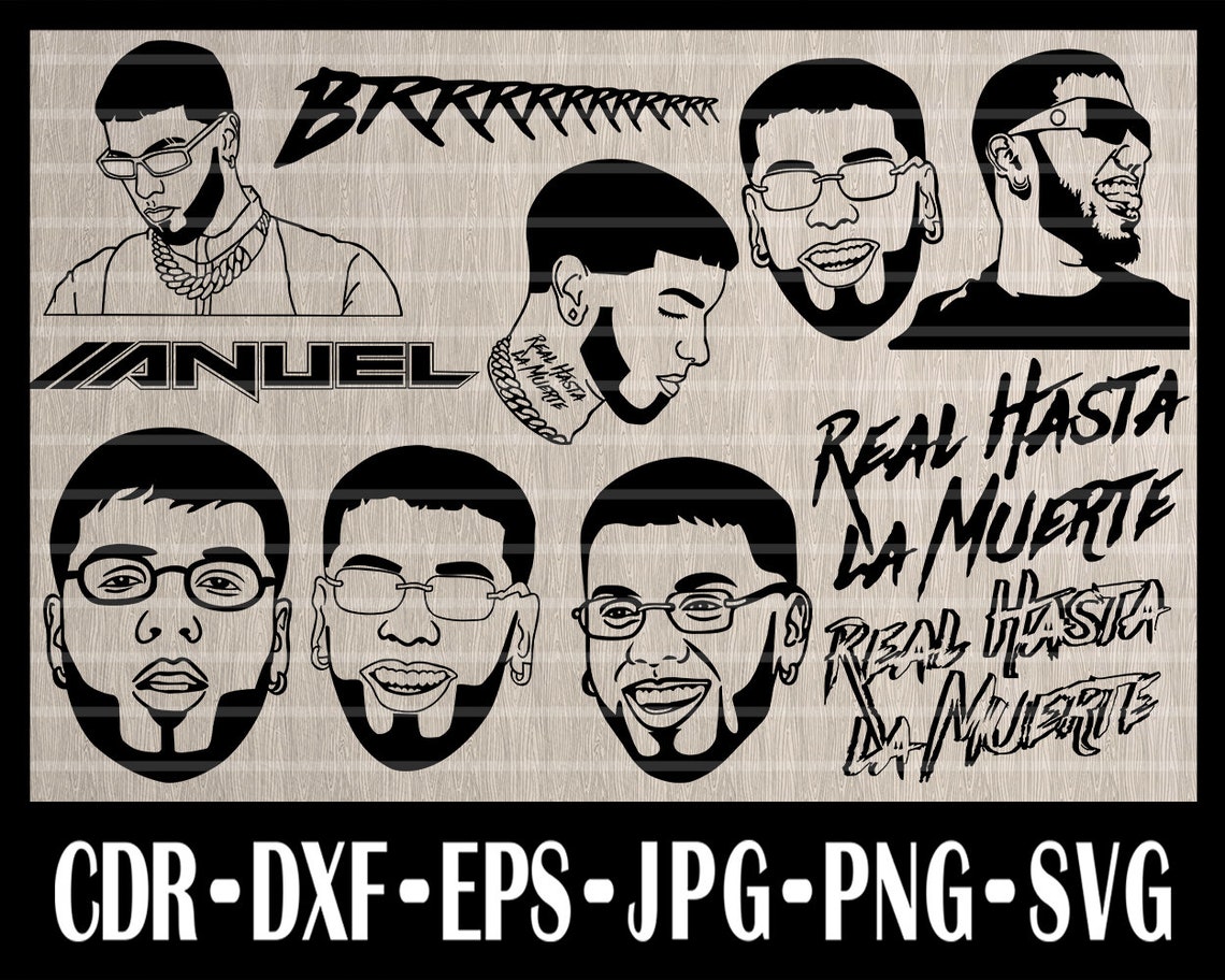 Anuel AA Anuel Svg png eps craft shirt Clipart files for | Etsy