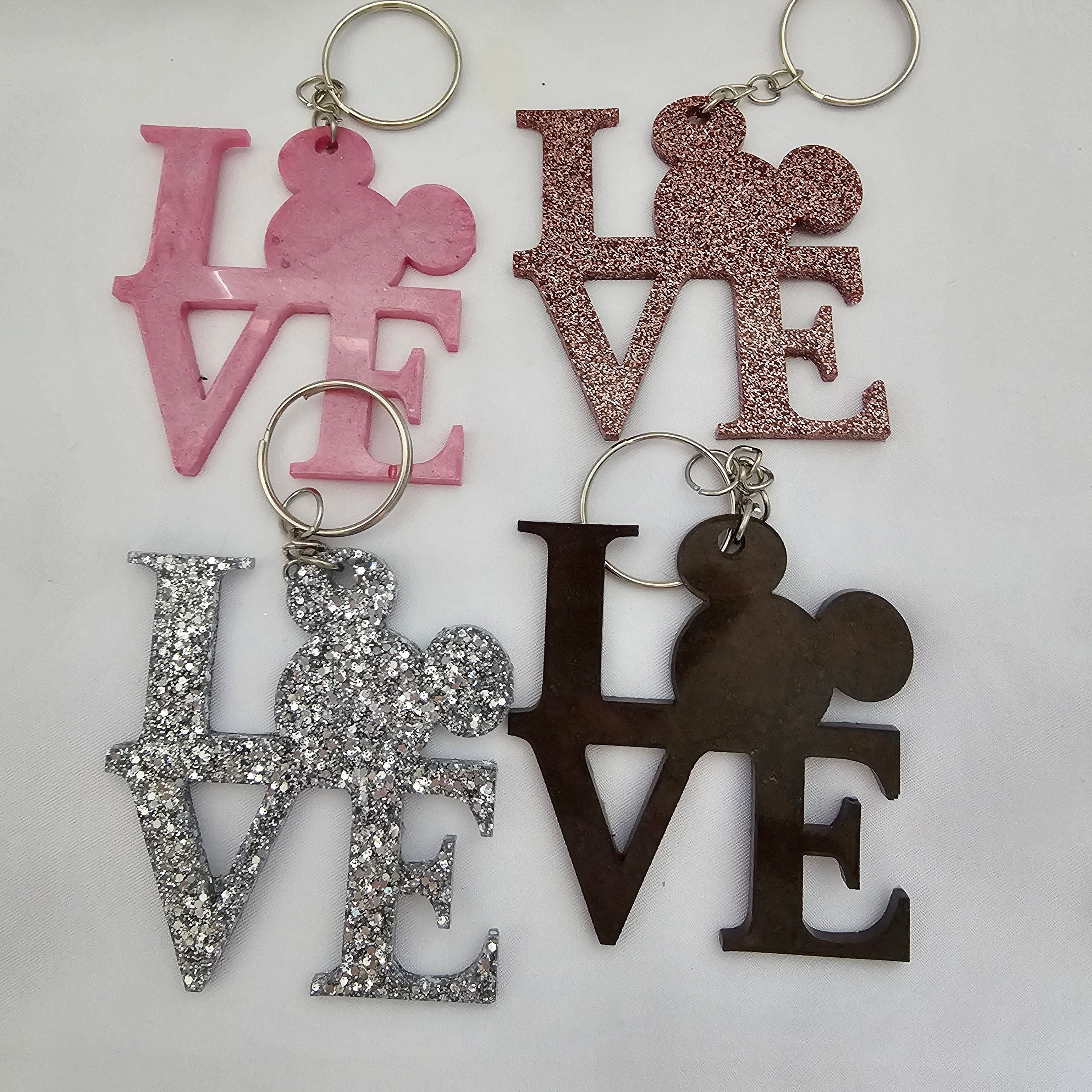 Love Mickey Keychain - Etsy