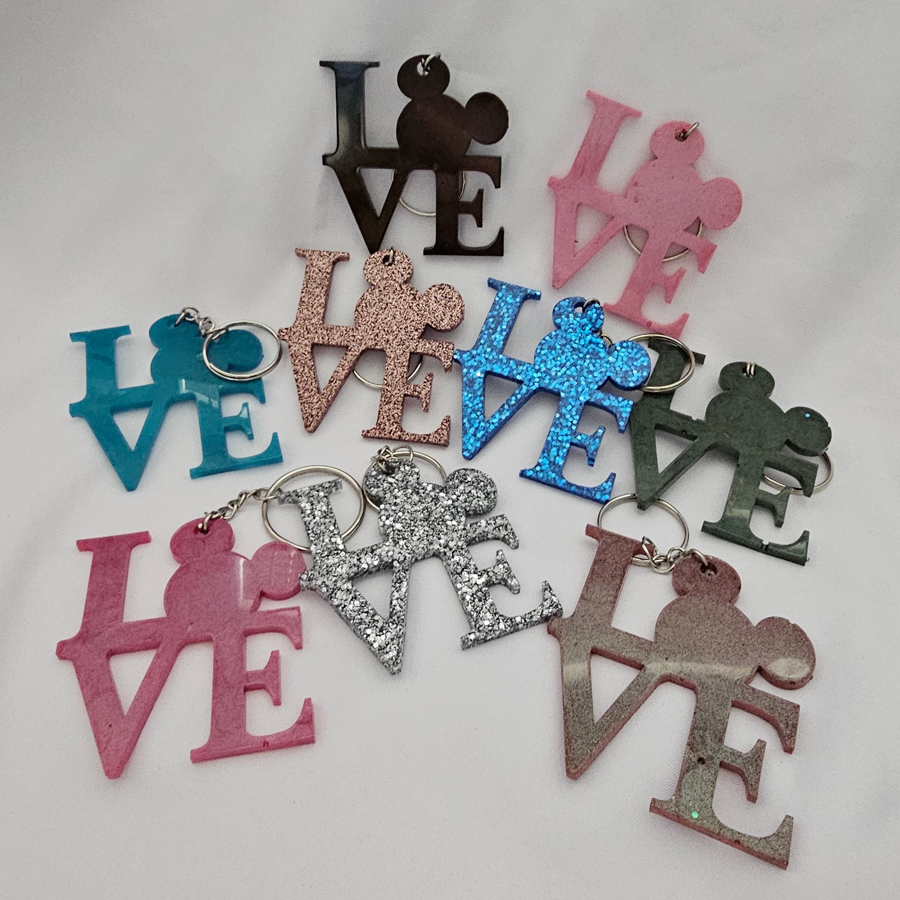 Love Mickey Keychain - Etsy