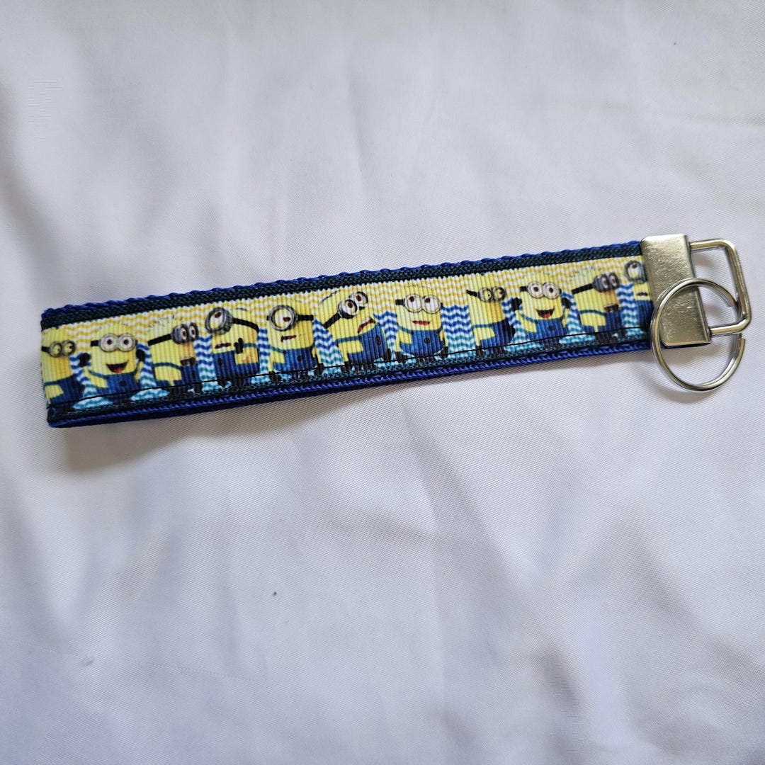 Minions Fabric Keychain Wristlet, Handmade Keychain - Etsy