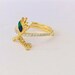 Feather Flute Ring Krishna Flute Ring Pave CZ Ring Enamel - Etsy