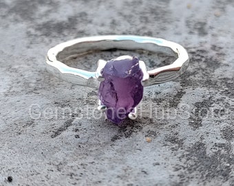 Rough Gemstone Ring - Etsy