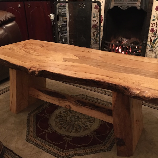 Wood Slab Coffee Table - Etsy