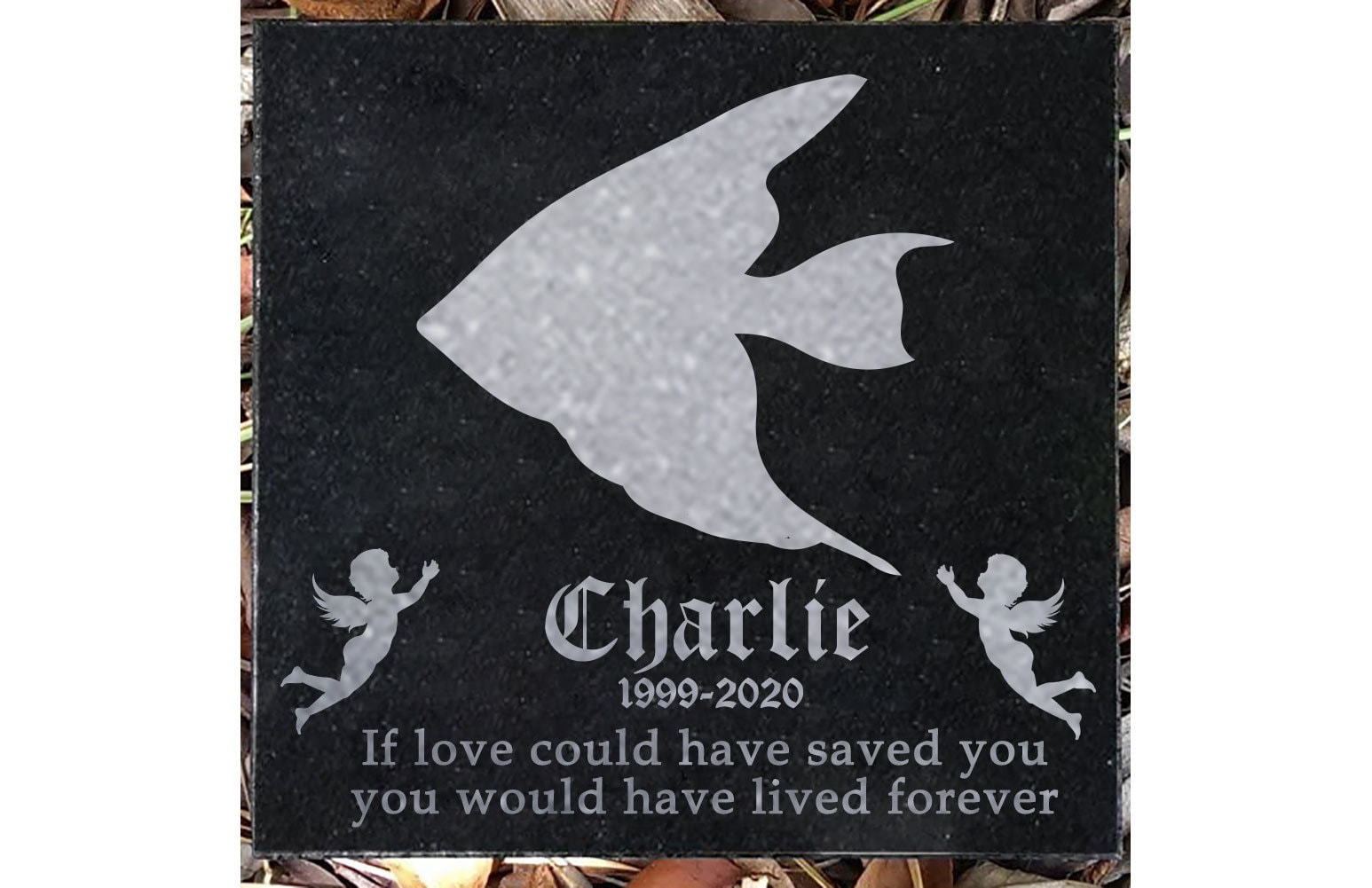 Custom Fish Memorial Stone, Pet Tombstone for Fish, Fish Headstone ...