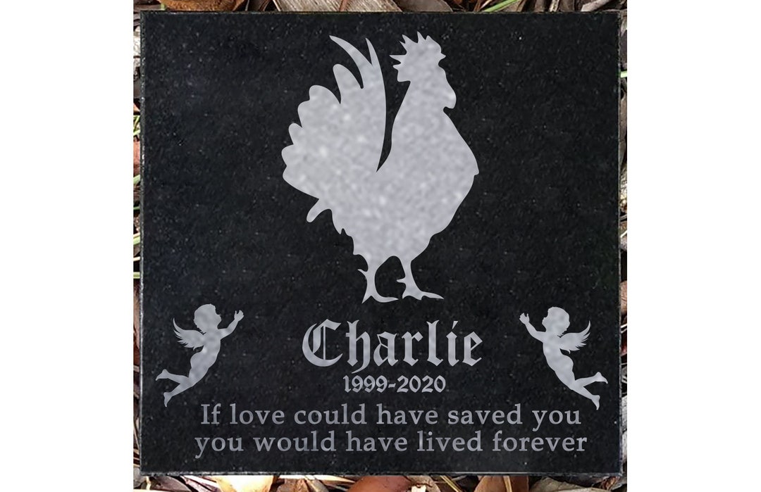 Custom Chicken Cock Memorial Stone, Pet Tombstone for Chicken Cock ...