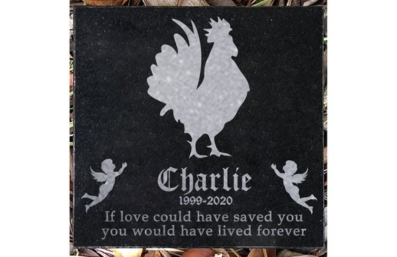 Custom Chicken Cock Memorial Stone Pet Tombstone for Chicken | Etsy