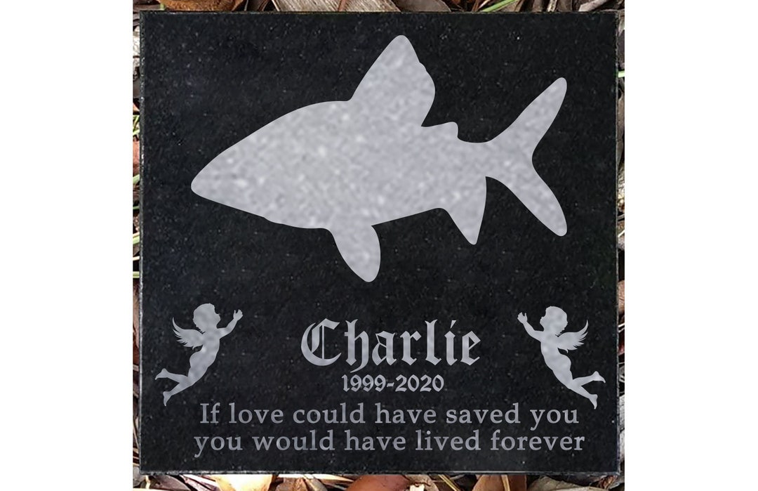 Custom Fish Memorial Stone, Pet Tombstone for Fish, Fish Headstone ...