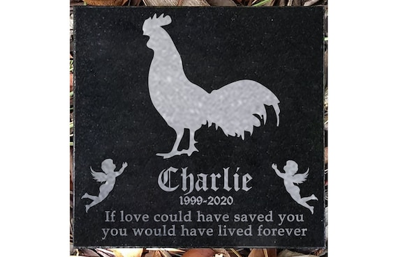 Custom Chicken Cock Memorial Stone Pet Tombstone for Chicken - Etsy