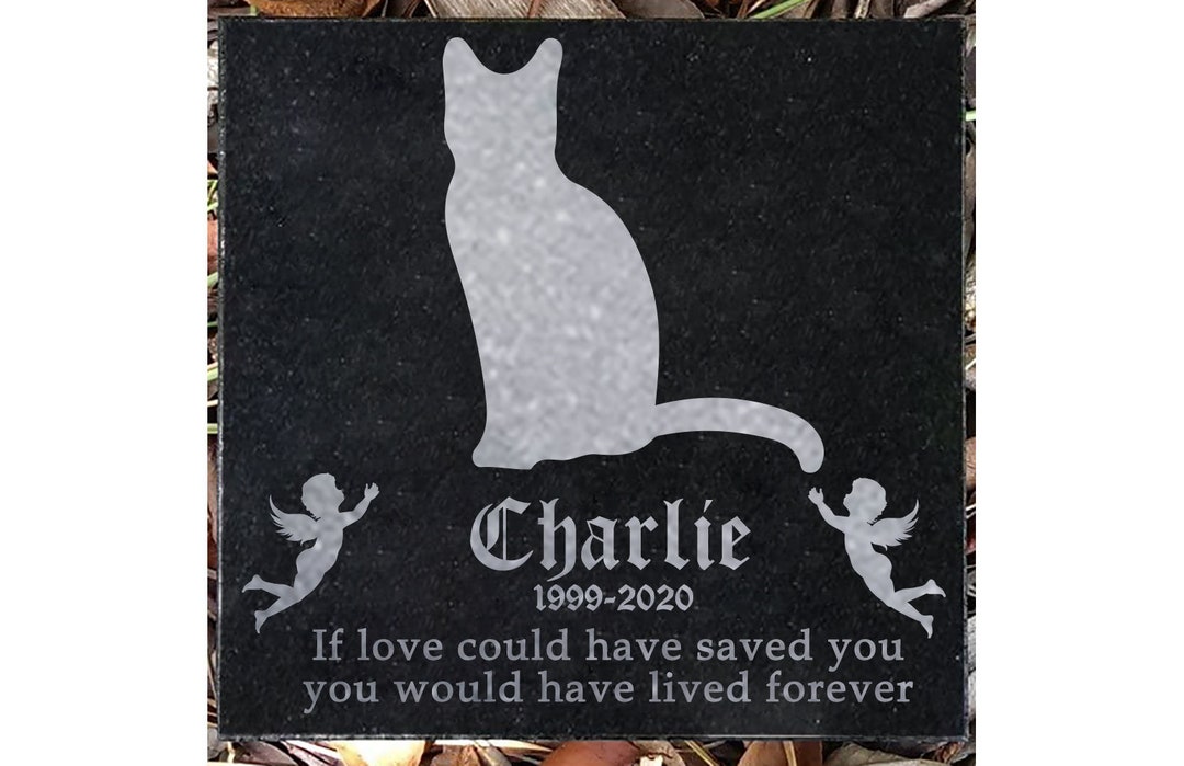 Custom Cat Memorial Stone, Pet Tombstone for Cat, Cat Headstone, Cat ...