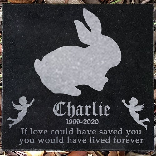 Custom Rabbit Memorial Stone Pet Tombstone for Rabbit Rabbit - Etsy