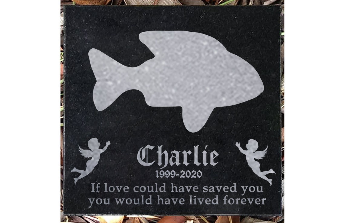 Custom Fish Memorial Stone Pet Tombstone for Fish Fish - Etsy