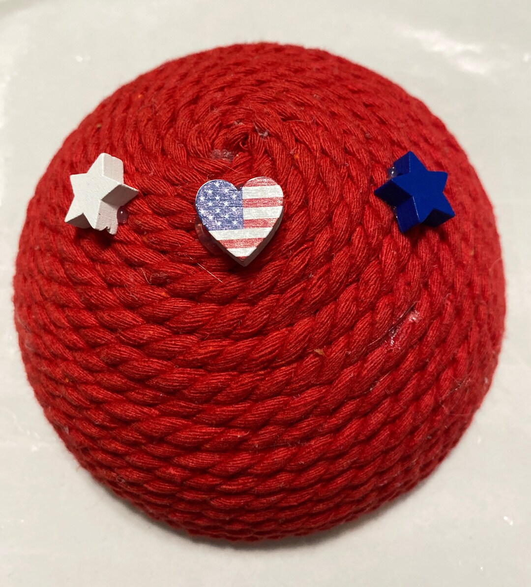 Patriotic Wreath Center, Red Rope Decorated - Etsy