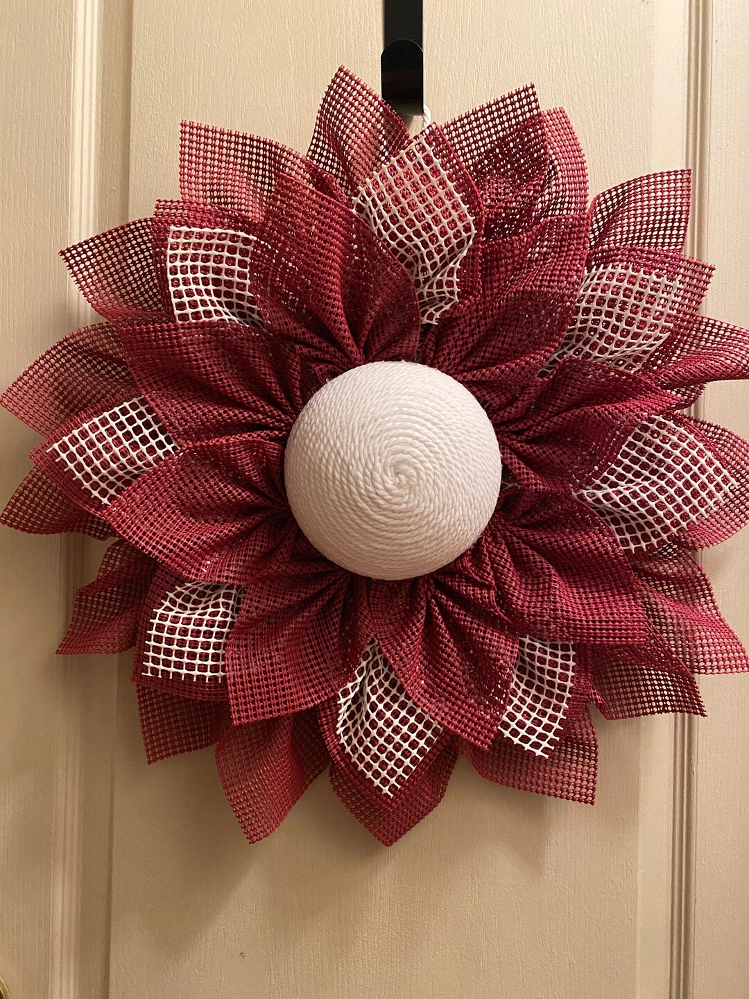 Maroon Starburst Wreath, Everyday Wreath - Etsy