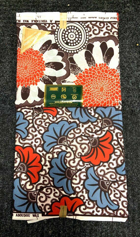 Floral African print fabric/ fabric by the yard/bogolan print | Etsy